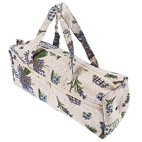 Large Fabric Knitting Needles Bag,Household Yarn Storage Tote Organizer Knitting Tools Storage Bag for Knitting Needles and Accessories(purple)