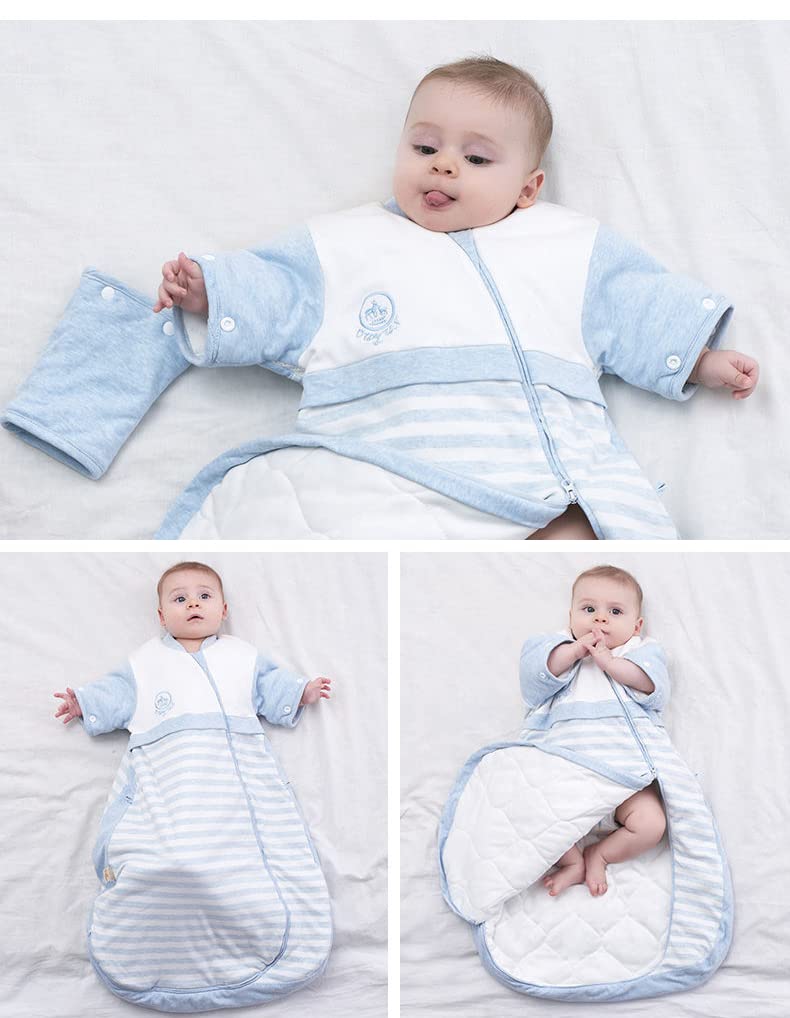 Babyah Kids Wearable Blanket Toddlers Baby Sleeping Bag Sleeves Detachable