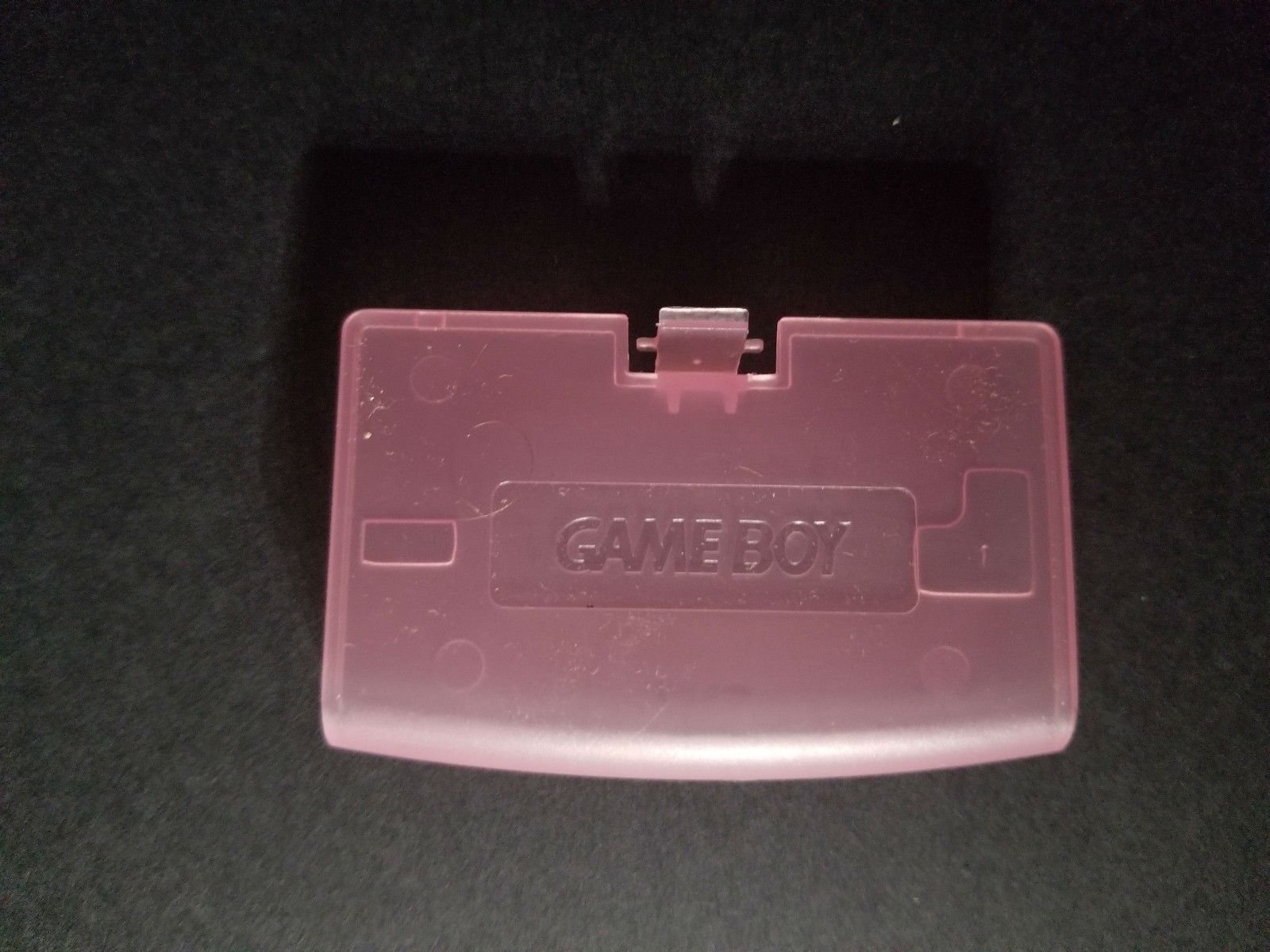 CLEAR PINK GAME BOY LOGO ADVANCE REPLACEMENT BATTERY COVER LID DOOR