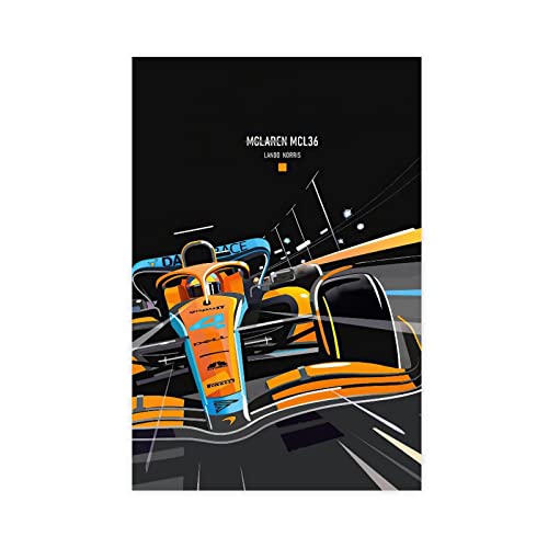ERWYN Mclaren poster Formular One Poster F1 Walls Canvas Car Posters Wall Art Canvas For Boys Room Vintage Unframe-style 12x18inch(30x45cm)
