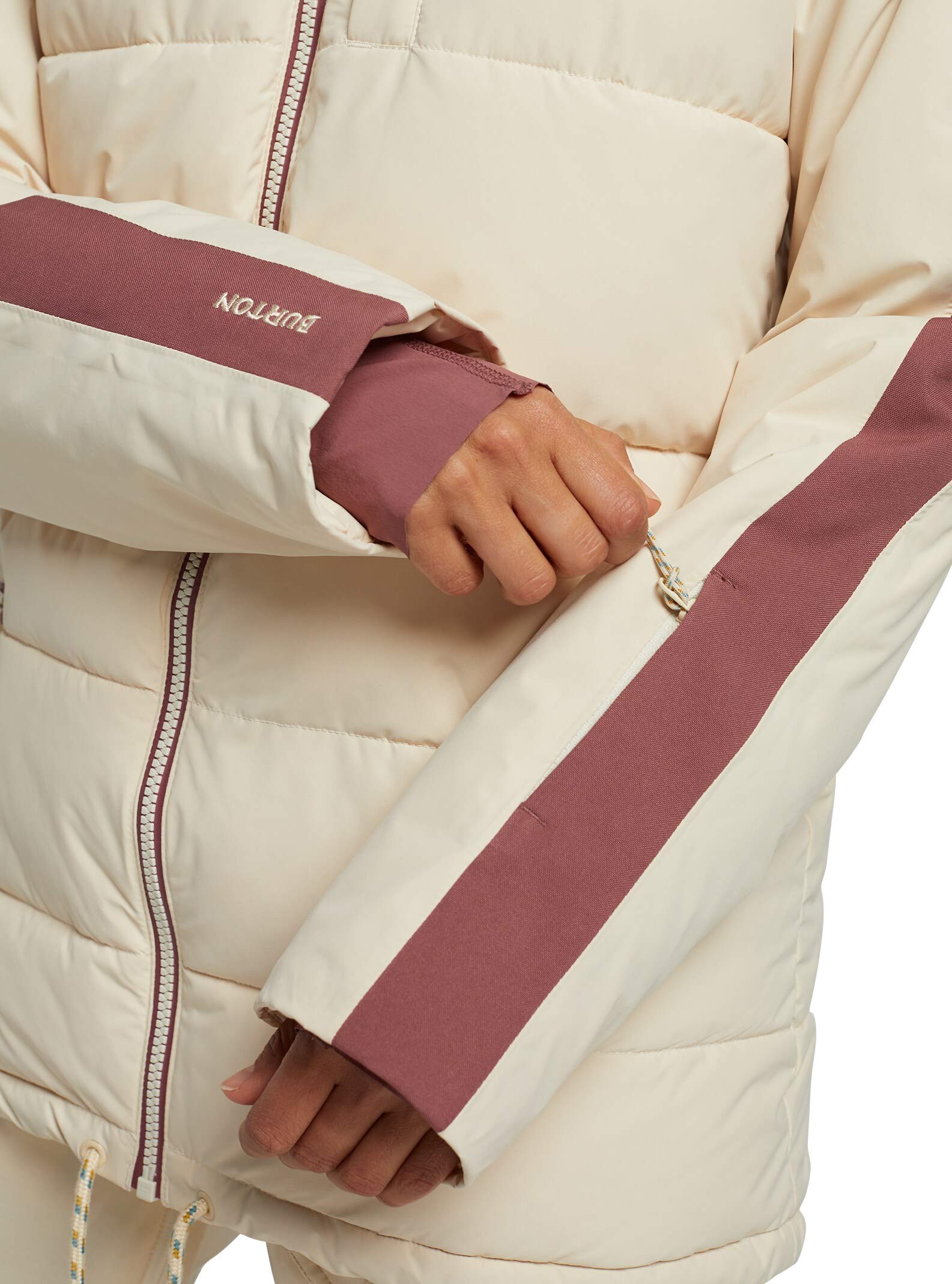 Burton Womens Keelan Jacket, Creme Brulee/Rose Brown, Large