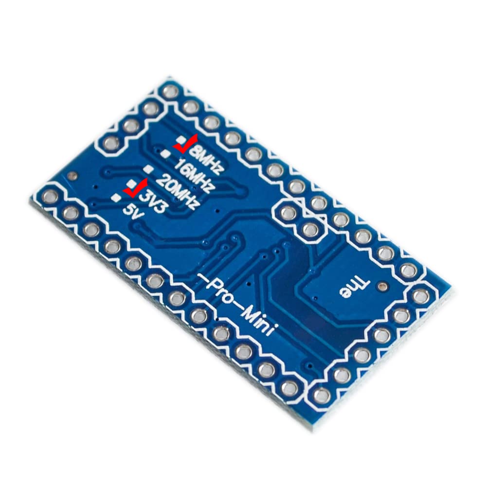 DIYmall Pro Mini Module 3.3V 8Mhz Breakout Board ATMEGA328P-AU for Arduino Esp8266 (Pack of 2pcs)