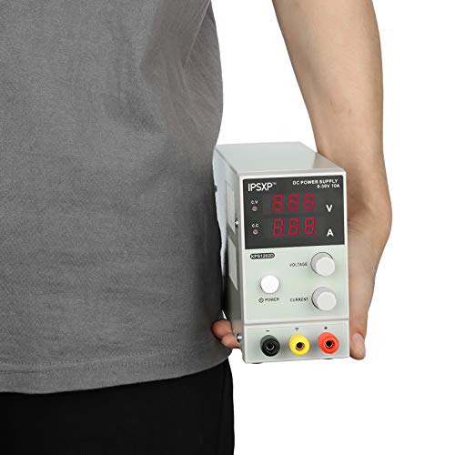 IPSXP DC Power Supply Variable, Adjustable Switching Regulated Power Supply(0-30 V 0-5 A), KPS1202D Adjustable Switching Regulated DC Power Supply Digital, Data Hold - 220V with Alligator Leads