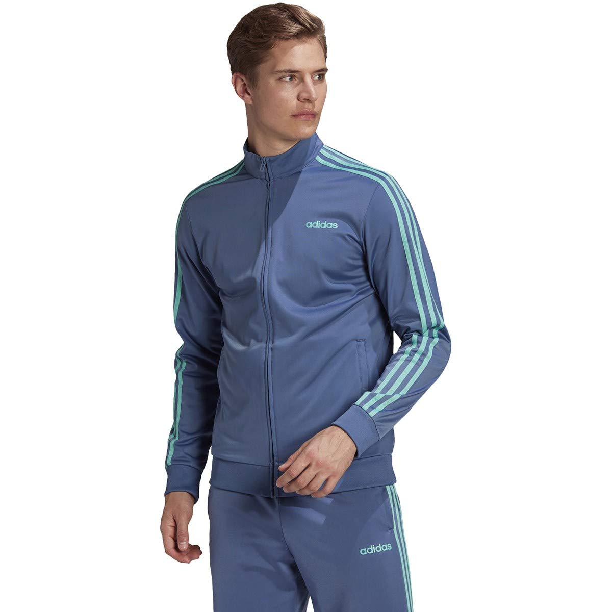 adidas,mens,Essentials 3-Stripes Tricot Track Jacket,Crew Blue,3X-Large/Tall