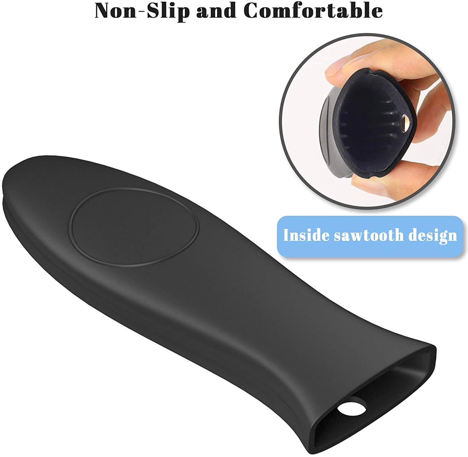 4 Pack Silicone Hot Skillet Handle Holder and Pot Holders Cover Sleeve, Heat Resistant Cast Iron Potholder Protectors Grip, Anti-Spill Non-Slip Cookware Handles for Pans,Oven