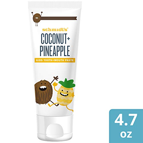 Schmidt's Schmidt's toothpaste For Oral Care Coconut + Pineapple Fluoride Free 4.7 oz, 4.7 Ounce
