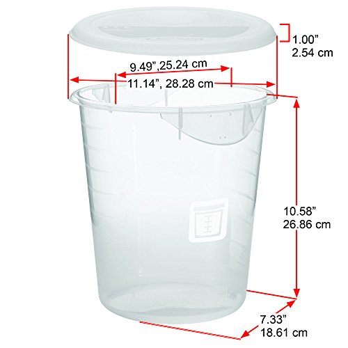 Rubbermaid Commercial Lid (Lid Only) for Round Food Storage Container, Fits 8 Qt. Containers, Blue (1980382)