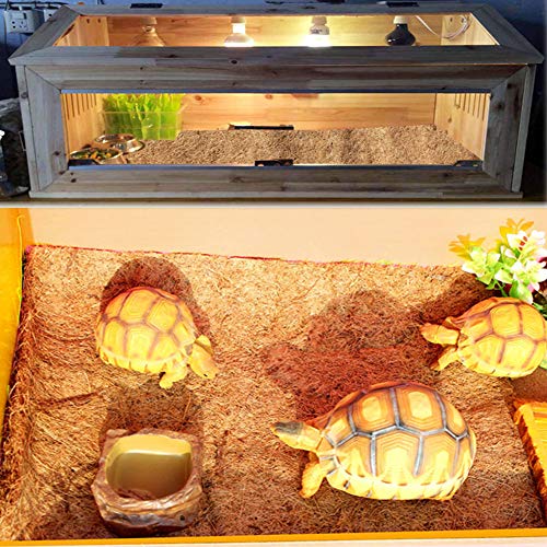 Hamiledyi 2Pcs Reptile Carpet Natural Coconut Fiber Carpet Mat for Pet Terrarium Liner Reptile Supplies for Lizard Snake Chamelon Turtle Bedding Bunny Rabbit Mat