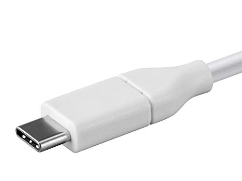Monoprice USB & Lightning Cable - 0.5 Meter - White | 2.0 USB-C to USB-C 3A 480 Mbps - Select Series