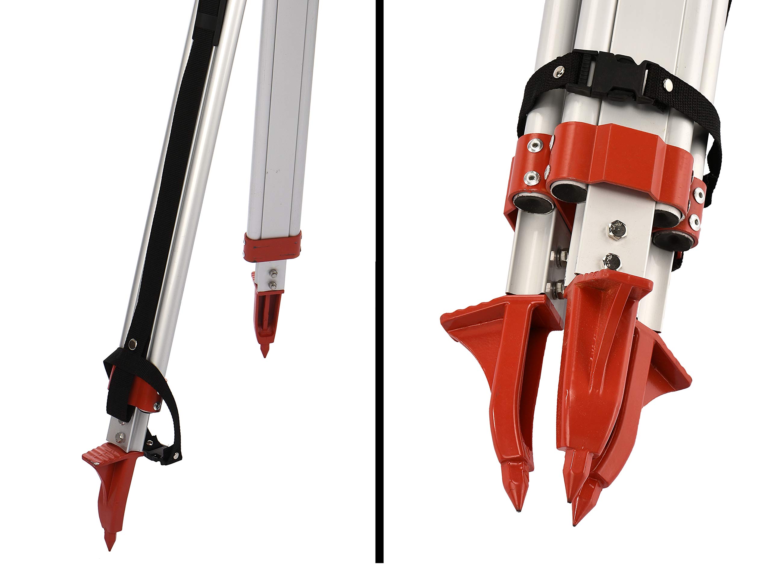 AdirPro 14-Foot Aluminum Grade Rod & AdirPro Aluminum Tripod with Quick Clamp (Orange) Bundle