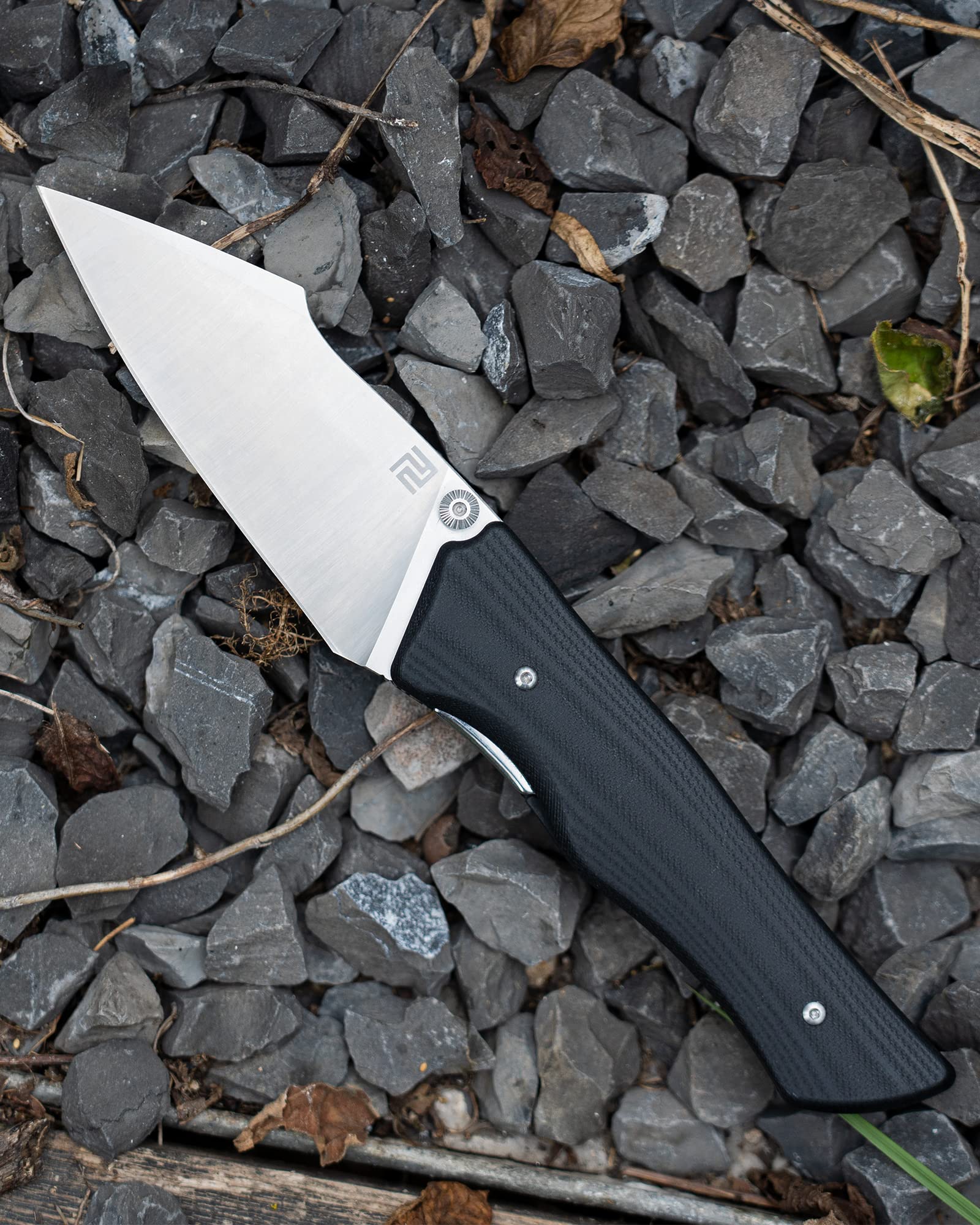 ARTISANCUTLERY Folding Knife Ahab Series (J1851) AR-RPM9 Balde and G10 Handle EDC Pocket Knife with Clip Black