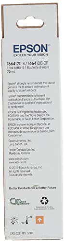 EPSON T664 EcoTank -Ink Ultra-high Capacity Bottle Black (T664120-S) for Select Epson EcoTank Printers