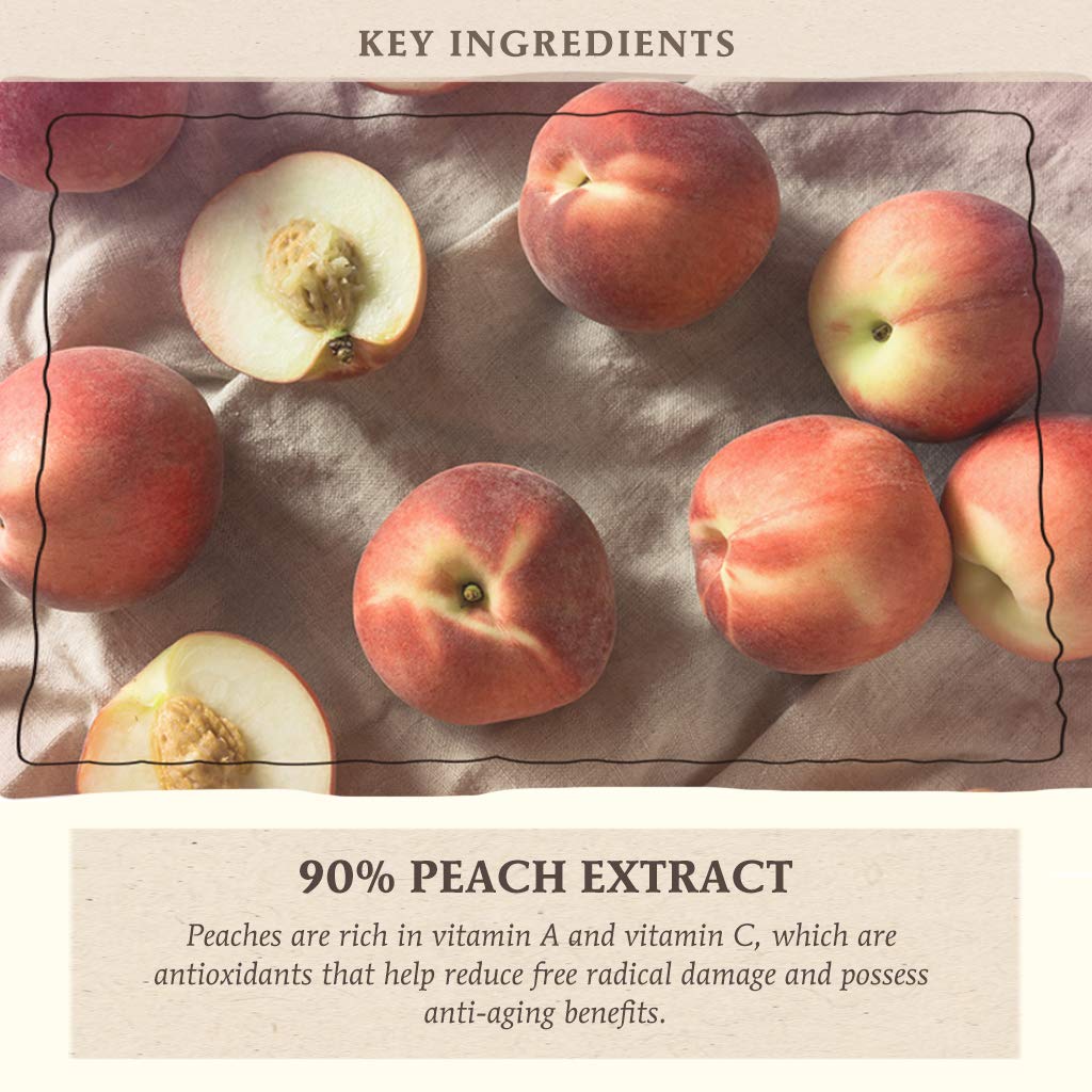 SKINFOOD Peach Jelly Soothing Gel - 90% Peach & Aloe Vera Face & Body Moisturizer, 10.14oz (300ml)