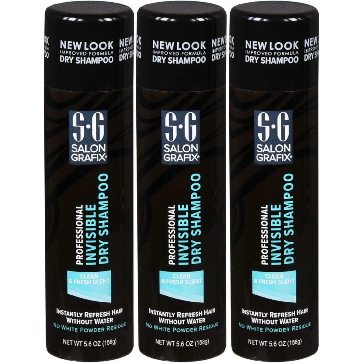 Salon Grafix Professional Invisible Dry Spray Shampoo, Pack of 3 x 5.6 Oz.