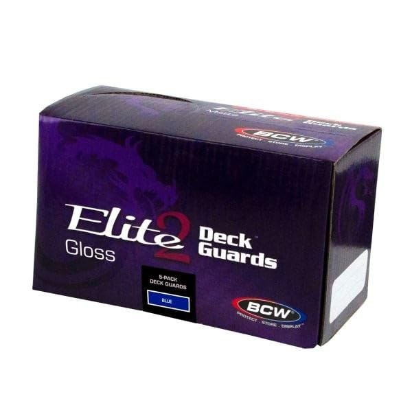 BCW Elite-2 Deck Guards (93mm) | Blue - 100ct | Premium Card Sleeves for MTG, Pokemon, and More | Ultra Grip Texture, Heavy Gauge Material Card Guard Sleeves