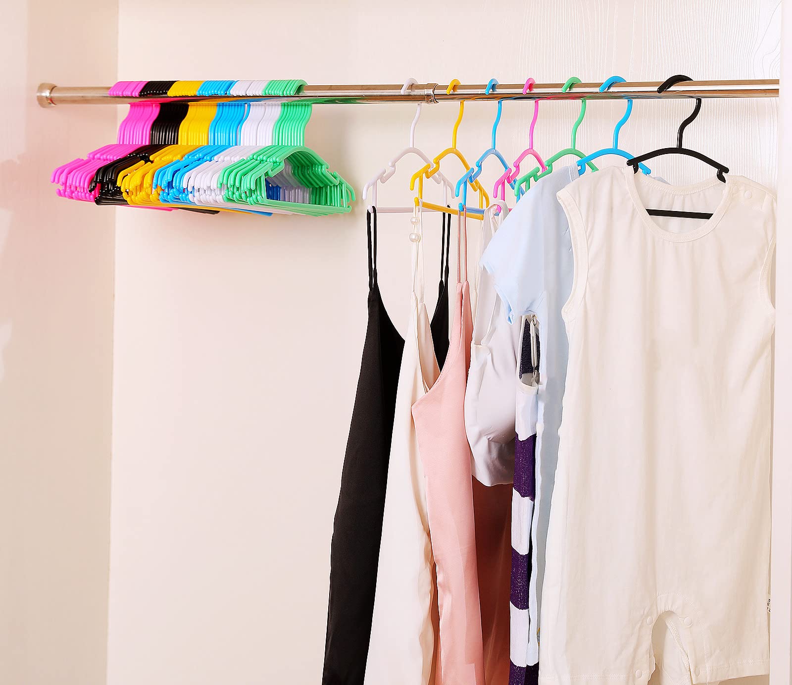 Baby Clothes Hangers,120 Pack White Kids Plastic Hangers for Closet,Toddler,Infant,Child,Newborn's Coat Hangers Ideal for Laundry and Nursery's Everyday Standard Use