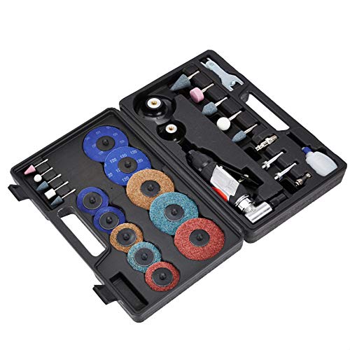 Amazon Basics Pneumatic Air Angle Die Grinder Kit - 28-Piece