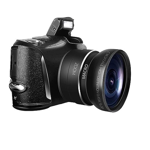 4K Digital Camera Ultra 48MP Camera Camera with Wide Angle Lens 16X Digital Zoom 3.0 Inch Screen Camera (Size : No Card, Color : OneSize)
