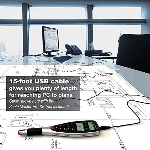 Calculated Industries 5006 Scale Master ProXE PC Interface Cable for the 6135 Scale Master ProXE, 15 feet, Black