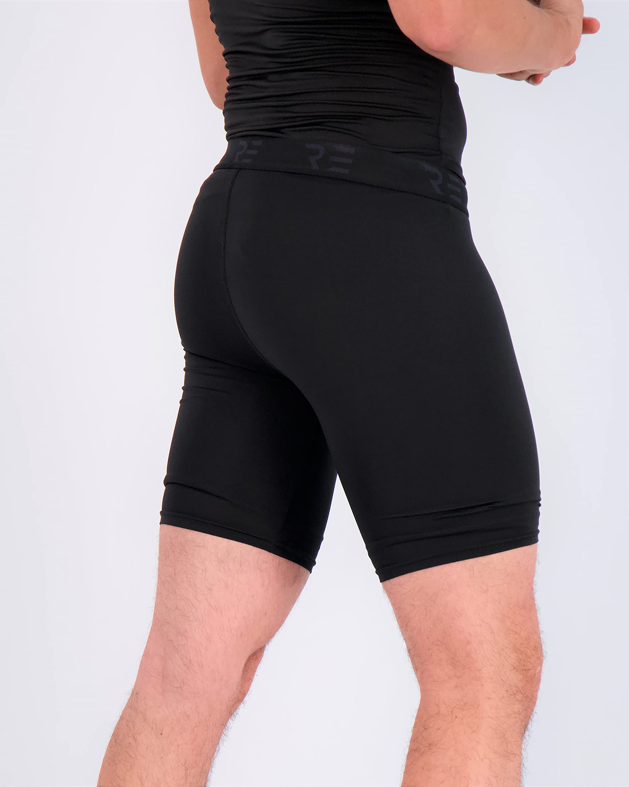 5 Pack: Mens Compression Short Biker Shorts for Men Cool Spandex Sports Basketball Workout Gym Yoga Base Layer Tight Skins Active Athletic Running Underwear Briefs Quick Dry Dri Fit, Set 1 - Medium