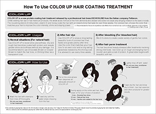COLOR UP Hair Manicure Coating Treatment 8.45fl.oz/No Ammonia, No Oxident/Made in Italy (Chocolate Brown)