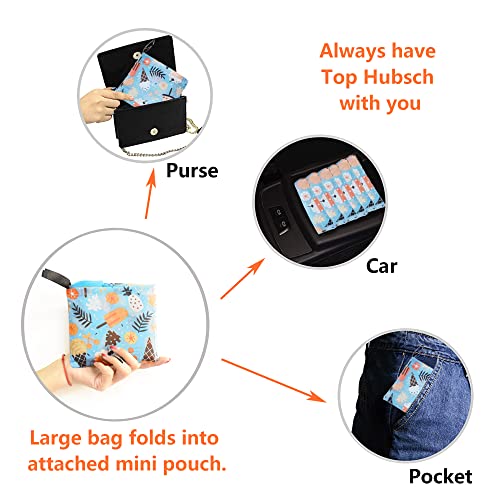 yanyan Foldable Reusable Grocery Shopping Tote Bags, 8 Pack Eco-friendly Large Recycle Shopping Bags Folding to fits in Pocket-Machine Washable