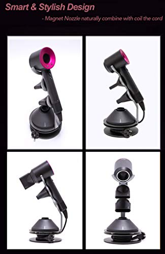 Supersonic Hair Dryer Premium Stand Holder ( Crab part : PU Coating) with Veil Cord Stand Organizer arrangement, Invisible Wire Storage Bathroom & Bedroom Stand Holder [Upgrade]