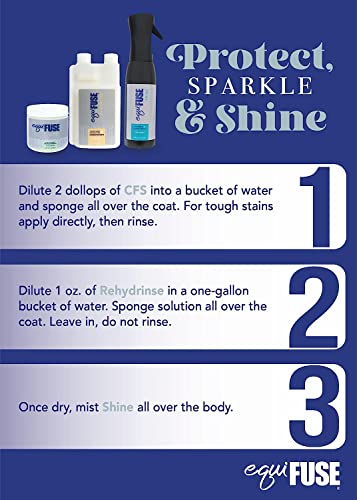 EquiFUSE CFS Concentrate + Paste Horse Shampoo | Formulated for Deep Cleansing and Superior Shine on Hair |100% All-Natural Coat Brightener | 16 oz