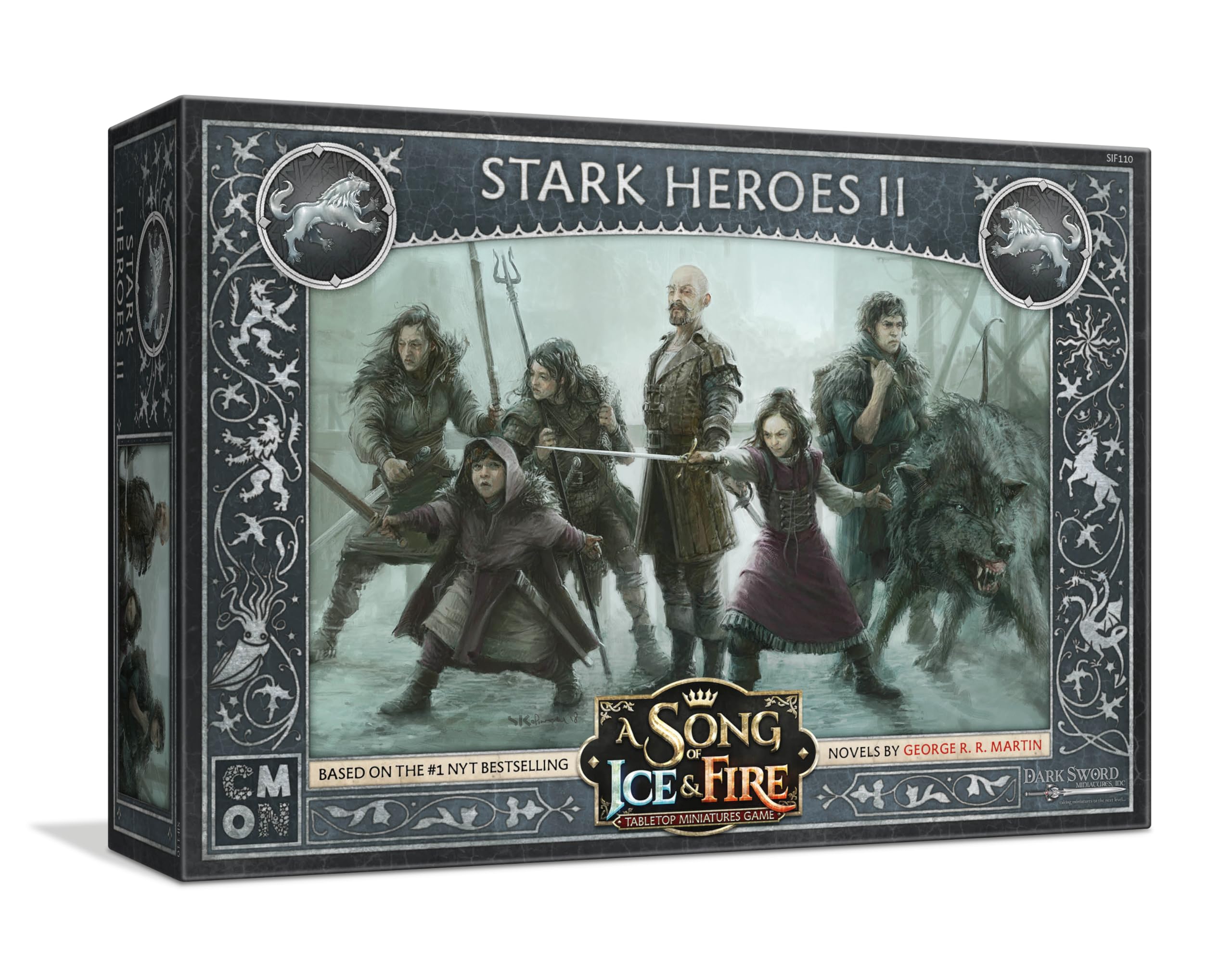 CMON A Song of Ice and Fire Tabletop Miniatures Game Stark Heroes II Set - Mighty Warriors of House Stark! Strategy Game for Adults, Ages 14+, 2+ Players, 45-60 Minute Playtime, Made by CMON