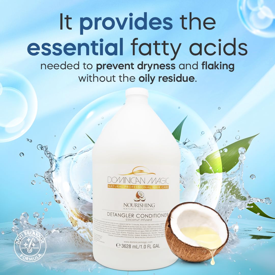 Dominican Magic Detangler Coconut Infused Conditioner 3628ml/1Gallan… (1 Gallon)
