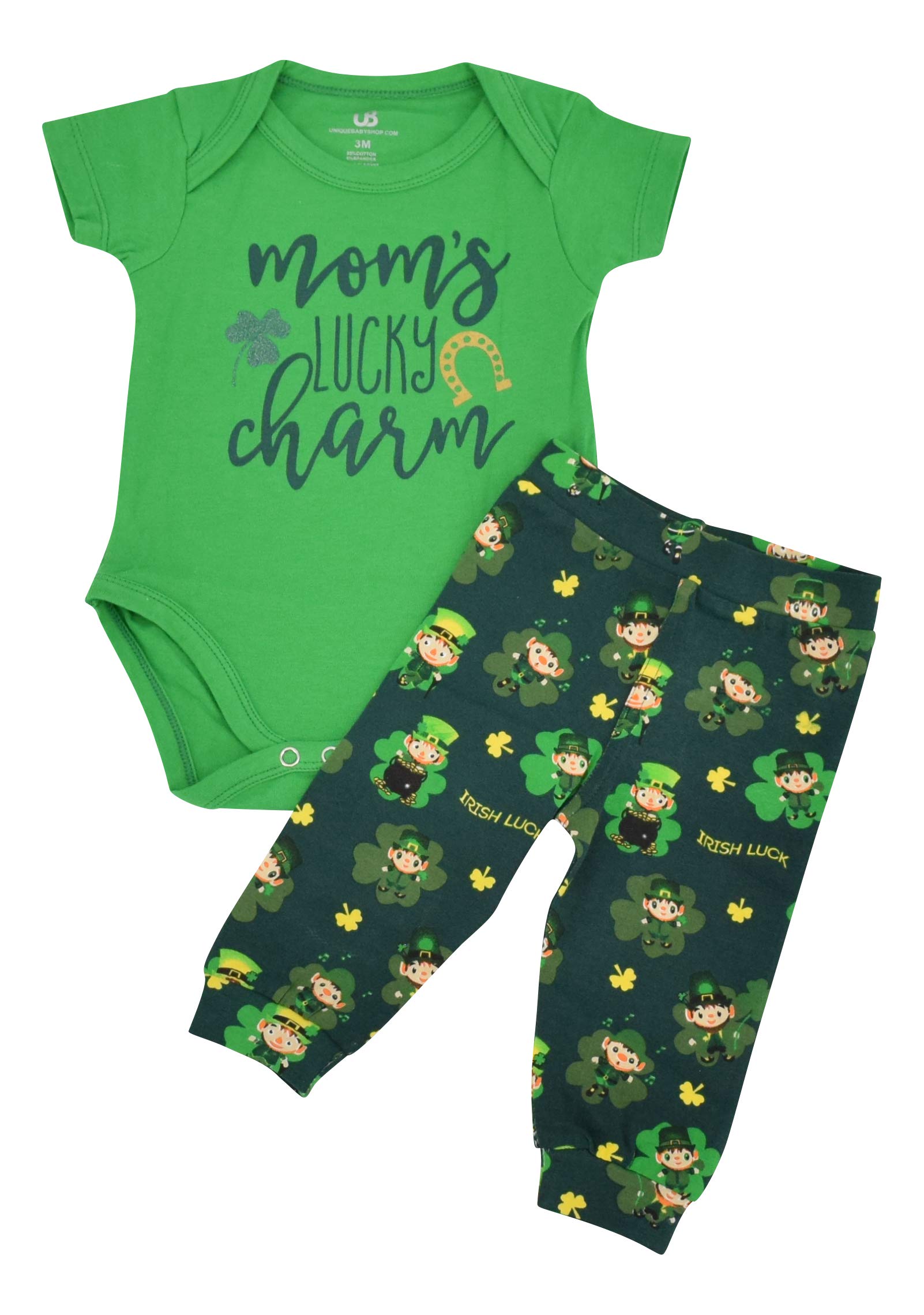 Unique Baby Boys 1st St Patricks Day Moms Lucky Charm Layette Set (18 Months)