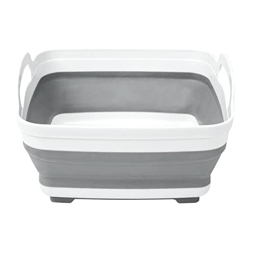 Kitchen Details Collapsible Wash Basin | Self Draining Design | Large Flexible Design | Protect Dinnerware | Self Draining | Space Saver | Home Cleaning | White