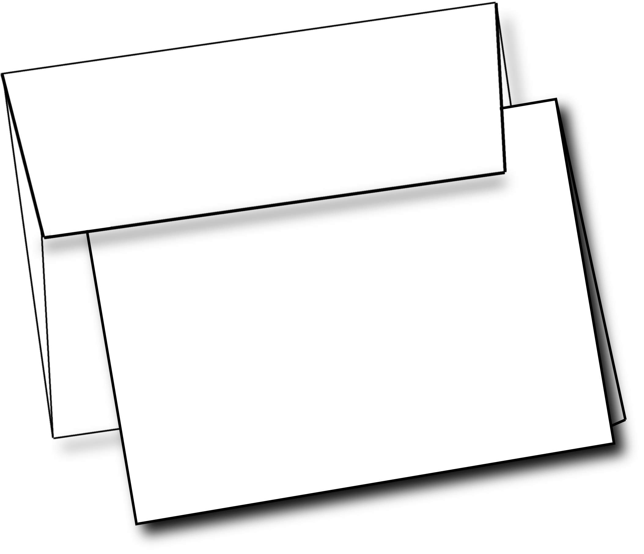 Purple Q Crafts Heavyweight White Blank Cards With White Envelopes 5"x 7" Greeting Cards Blank Cards And Envelopes Printable Note Cards With Corresponding Envelopes (40 Pack)