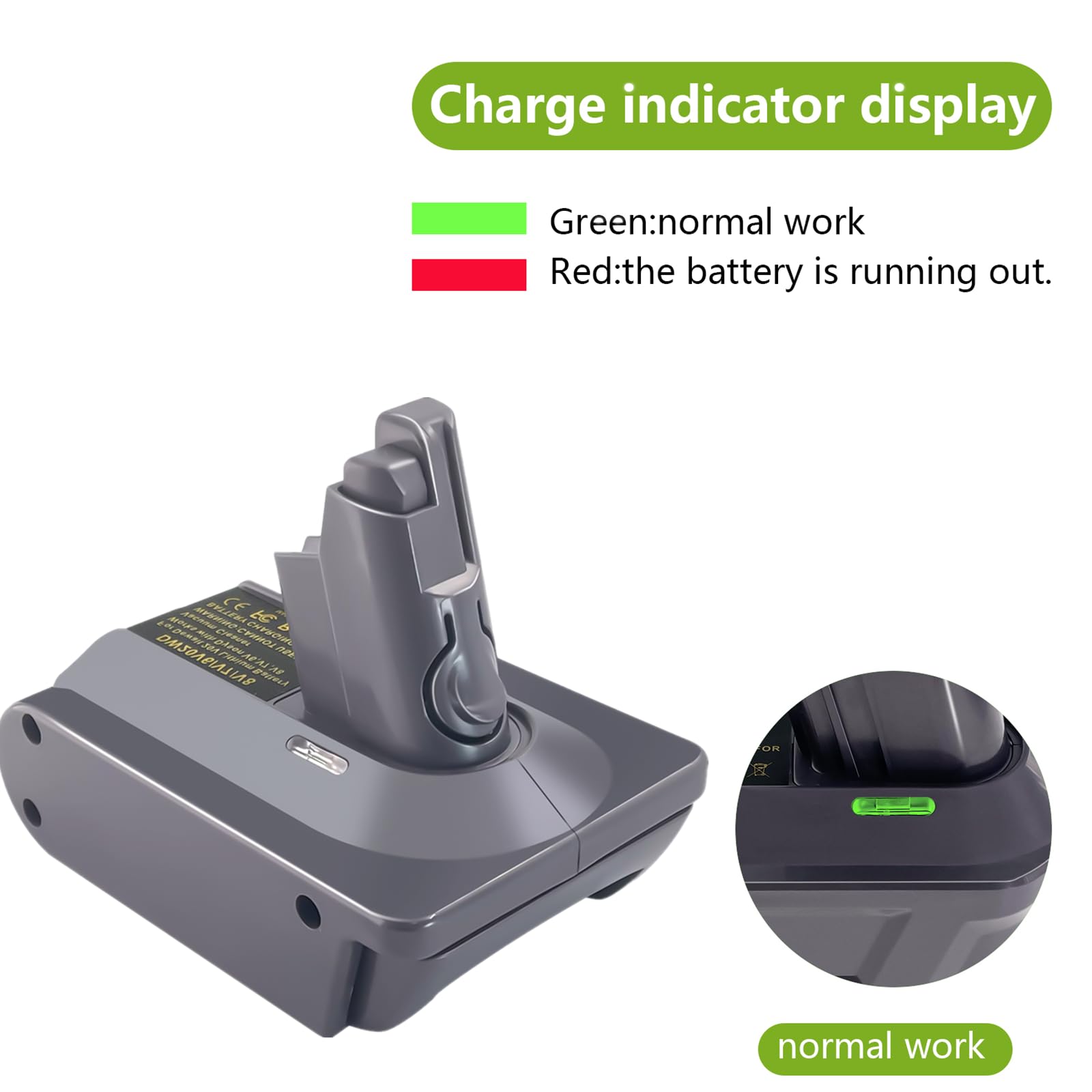 3-in-1 Battery Adapter for Dewalt 20V 60V Lithium Battery Convert to for Dyson V6/V7/V8 SV11 Series Vacuum Cleaners Animal Absolute Fluffy HEPA Cordless Stick Converter