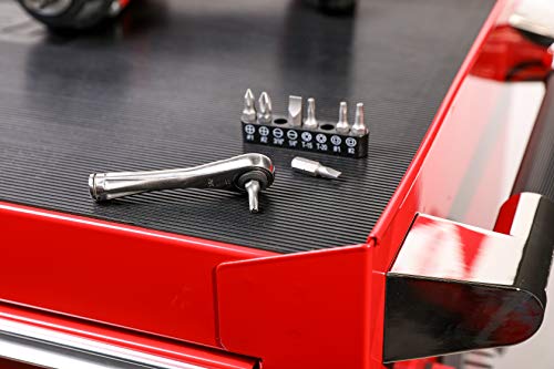 ARES 70040-1/4-Inch Drive Close Quarter Micro Bit Ratchet | Mini Screwdriver with High Torque 72-Tooth Gearhead - 5 Degree Sweep - Spring Loaded Detent Ball Bit Holder
