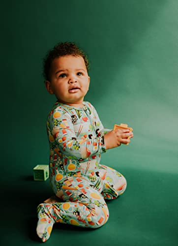 Jade&Kai Bamboo Footie Pajamas | Naptime n' Noodles | Soft and Stretchy | Gentle on Skin | Zipper Closure | Multiple Sizes (0-3mo)