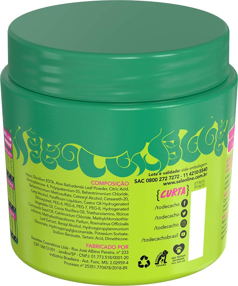 Linha Tratamento (#ToDeCacho) Salon Line - Mascara de Babosa (Alerta Salvacao) 500 Gr - (Salon Line Treatment (#IHaveCurls) Collection - Aloe Vera Mascara (Rescue Alert) Net 17.63 Oz)