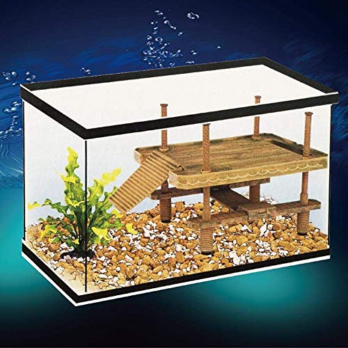 Hffheer Reptile Basking Platform Tortoise Sunbathe Pier Aquarium Float Basking Platform Reptile Climbing Ramp Hammock Fish Tank Sunbathe Accessories