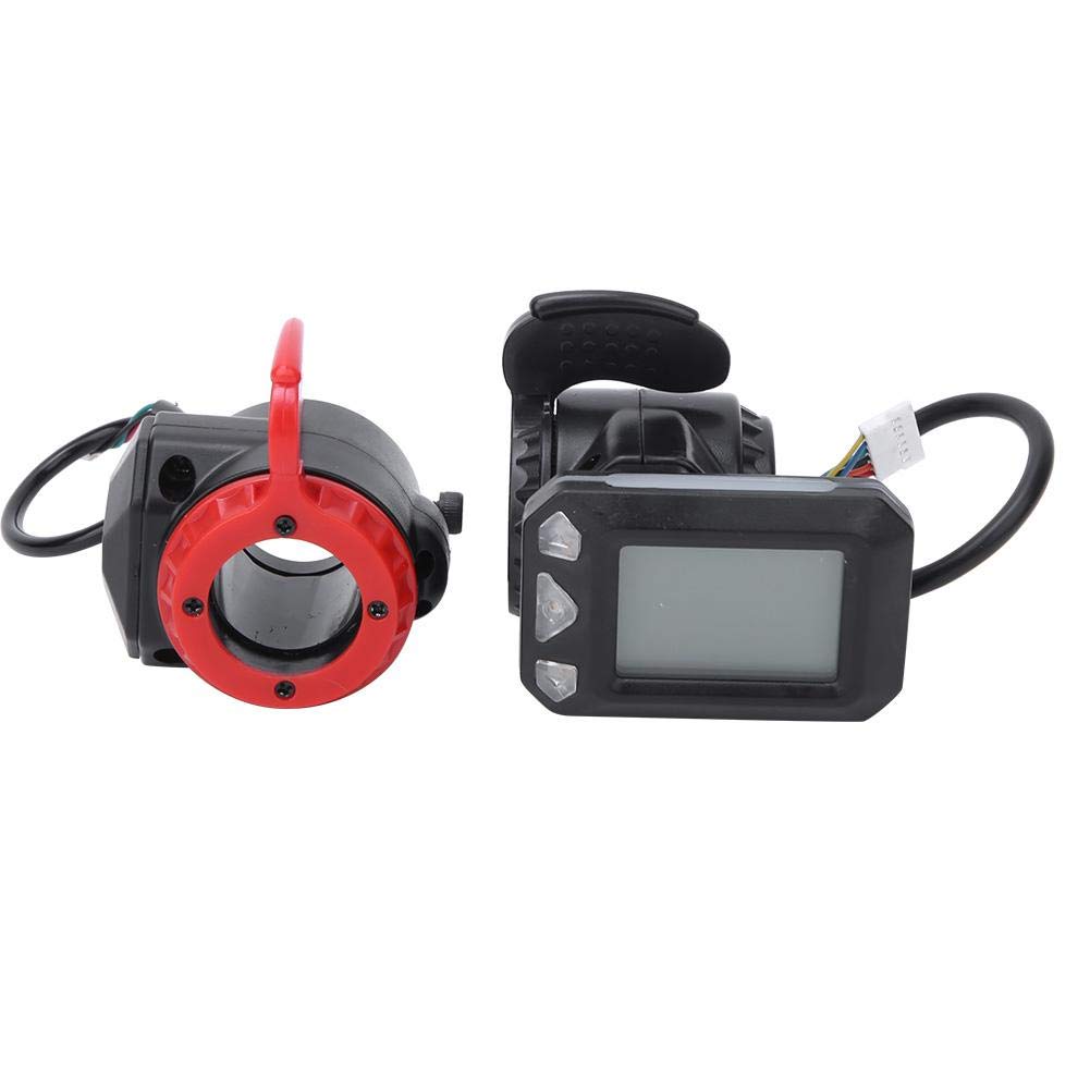 5.5inch LED Display Controller Electronic Bike Brake Controller Carbon Fiber Aluminum Alloy Three Piece for E Bike(Controller + Throttle + Brake)