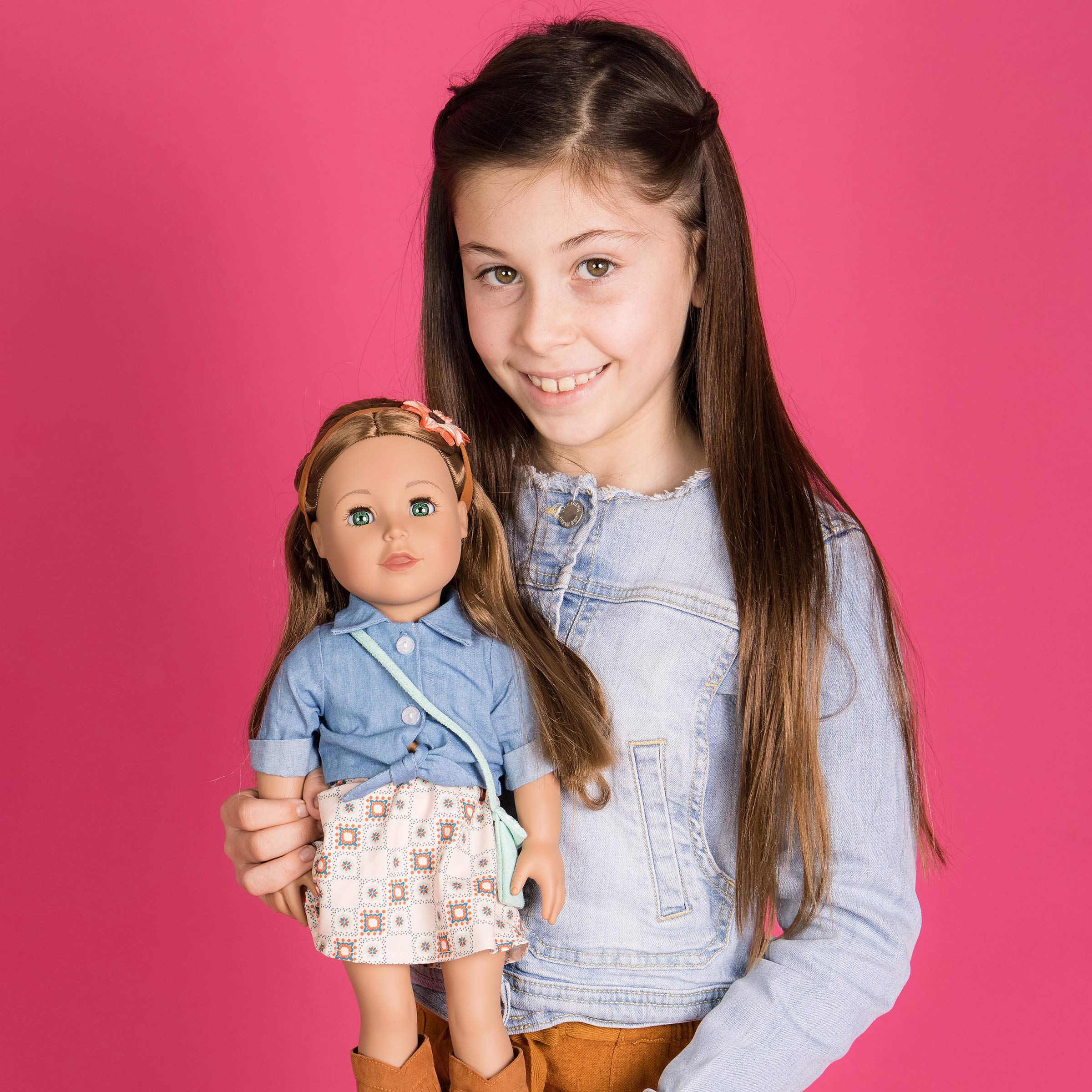 Adora Amazon Exclusive Amazing Girls Collection, 18” Realistic Doll with Changeable Outfit and Movable Soft Body, Birthday Gift for Kids and Toddlers Ages 6+ - Ice Skating Ava