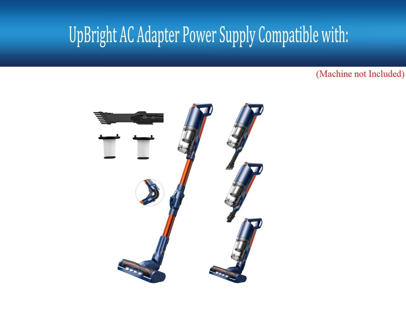 UpBright 35V AC/DC Adapter Compatible with Aucma by Whall Model EV-691 EV-691H EV691 EV691H 29.6V 2200mAh Li-ion Battery 250W Cordless Stick Vacuum Cleaner 35VDC 500mA 0.5A Power Supply Cord Charger