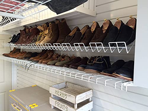 GarageTek Slatwall Shoe Organizer & Shelf | Garage Slatwall Accessories | Garage Rack, Shoe Stand, Wall Shoe Rack - Mounts on TekPanel, TekTrak and Other Slatwall