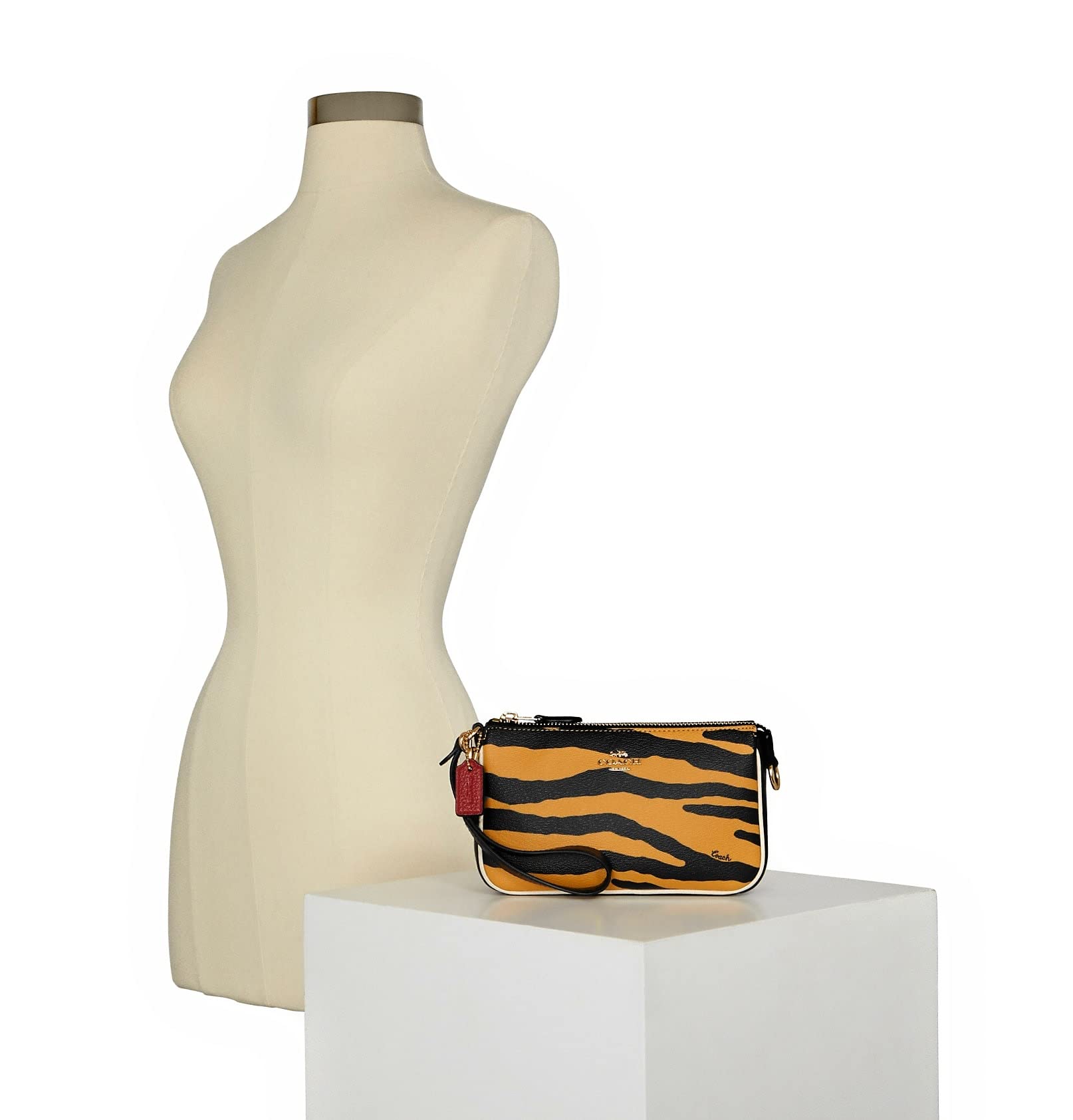 Coach Womens Nolita 19 With Tiger Print In Leather Honey/Black Multi