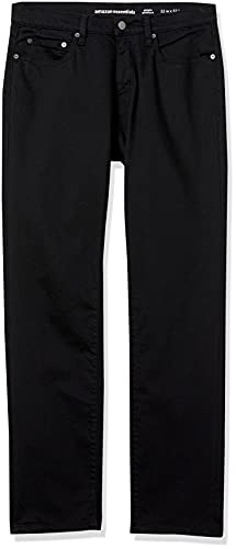 Amazon Essentials Men's Athletic-Fit Stretch Jean, Black, 38W x 32L