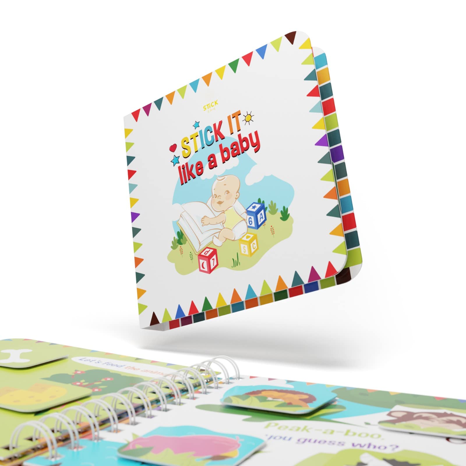 Stick IT Smart Montessori Busy Book for Toddlers, Preschool Educational Learning, Autism Sensory Learning Toy, Kindergarten Learning Activities, Anti-Cutting Edge