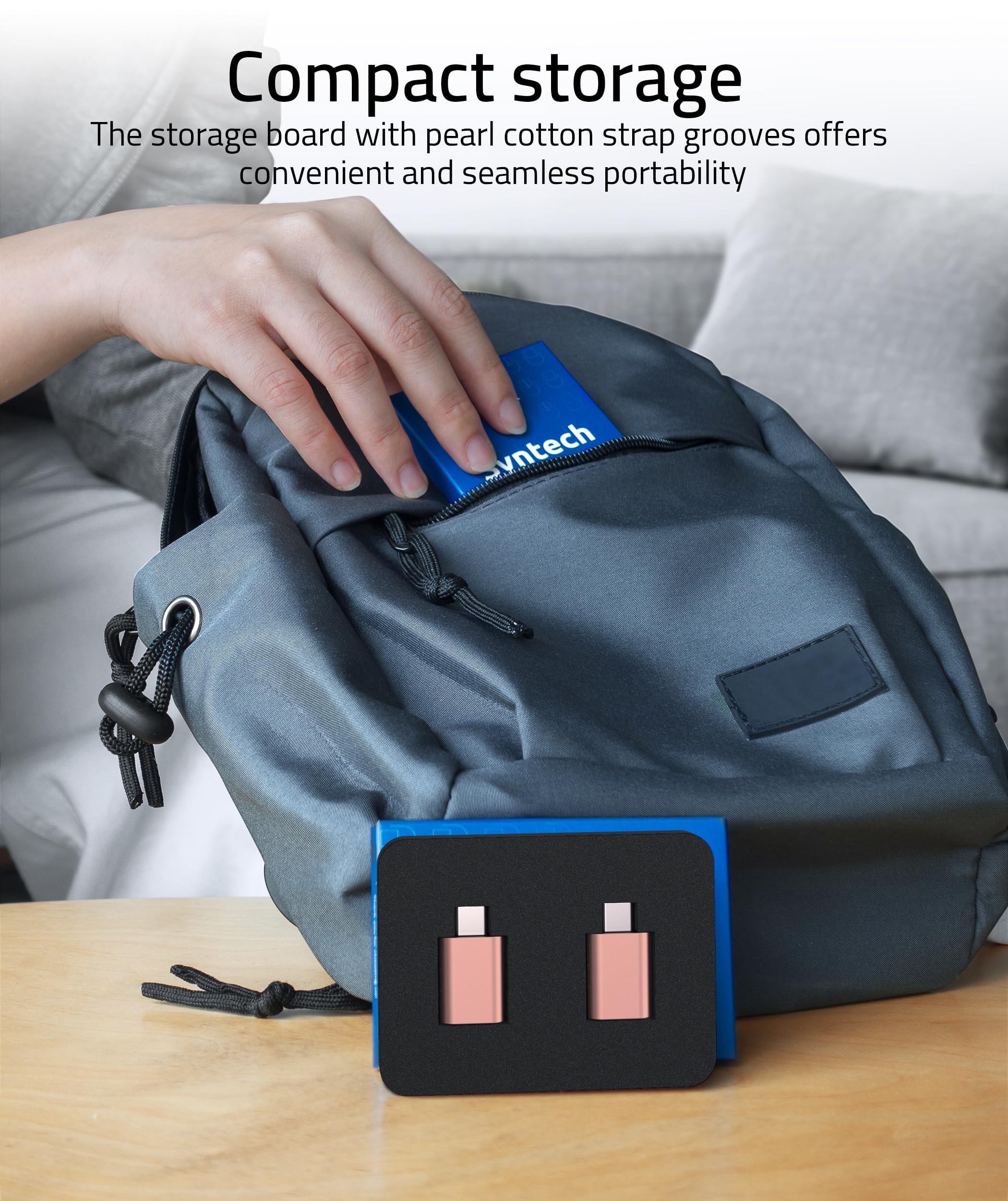 Syntech [2 Pack USB Male to USB3 Female Adapter Compatible with iPhone 16 Pro Max iMac iPad Mini/Pro 2023 Pro MacBook Air 2020 and Other Type C Devices, Rose Gold