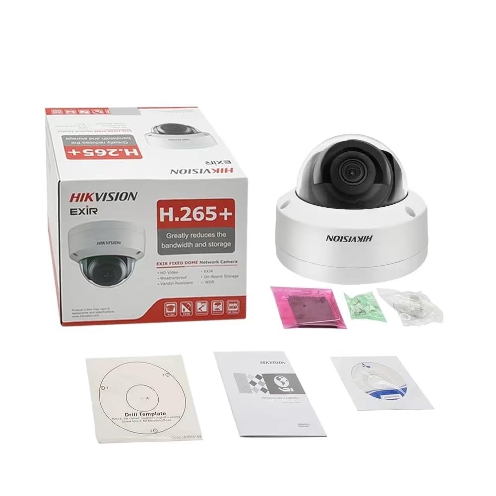 Hikvision IP Camera DS-2CD2183G2-I 2.8mm Lens Original 8MP AcuSense Vandal WDR Fixed Dome Network Camera IR Camera PoE H.265 Outdoor IP67 International English Version Work with Hik Connect APP