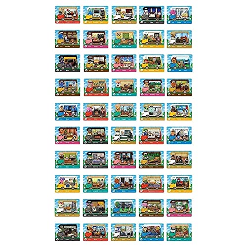 50 Pcs Caravan NFC RV Amiibo Cards for Animal Crossing New Horizons Series 1-4 for Switch/Switch Lite/Wii U/New 3DS with Storage Case 556555651