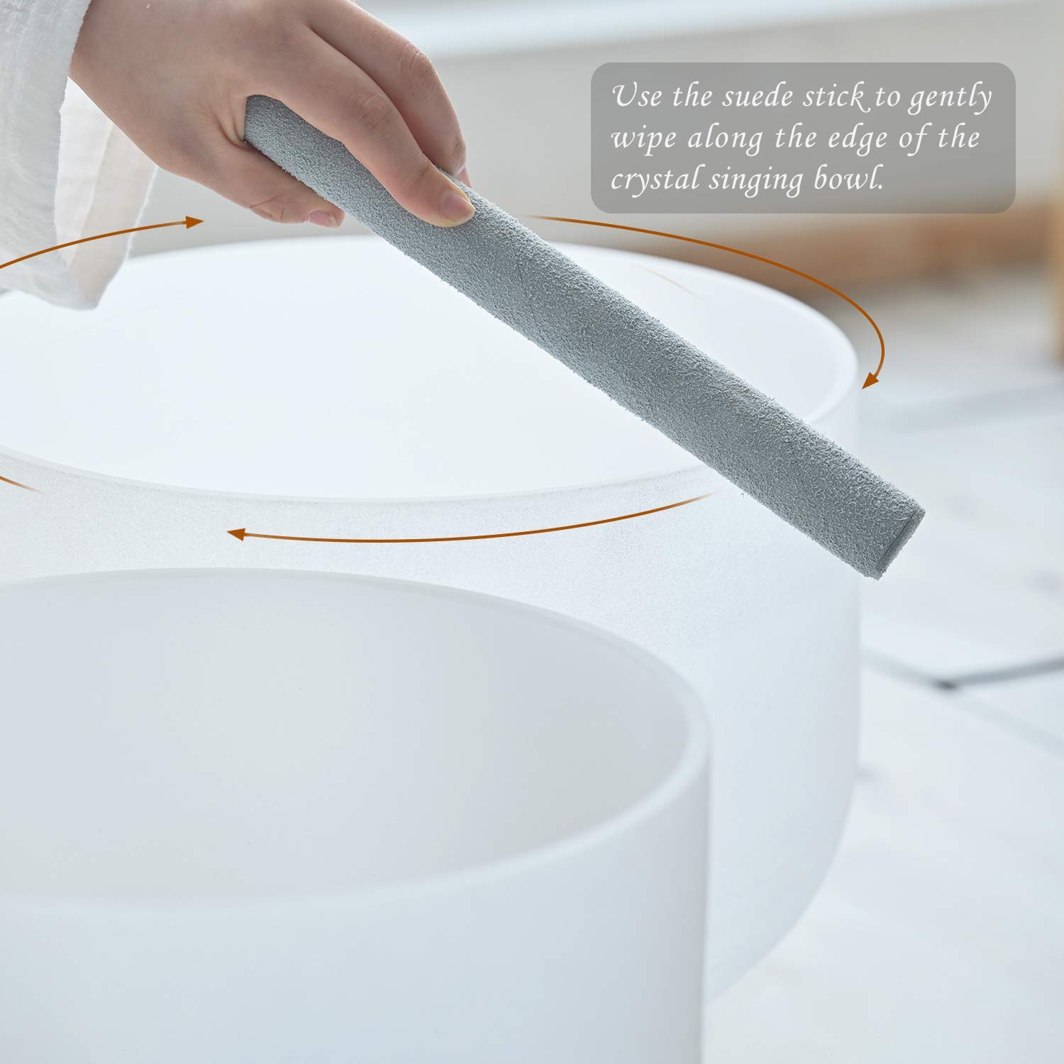 440HZ 6''-12'' Set of 7 PCS Crystal Singing Bowl with 2 Pcs Carrier Bags