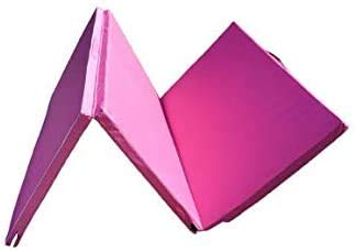 5 Star TD Gymnastics Mat 4'x6', 2" Thick Tri-Fold Folding Exercise Mat Extra Thick High Density Tumble Mat w Carrying Handles for Gymnastics, Yoga, Aerobics, Mixed Martial Arts, Home Gym Workout Mat